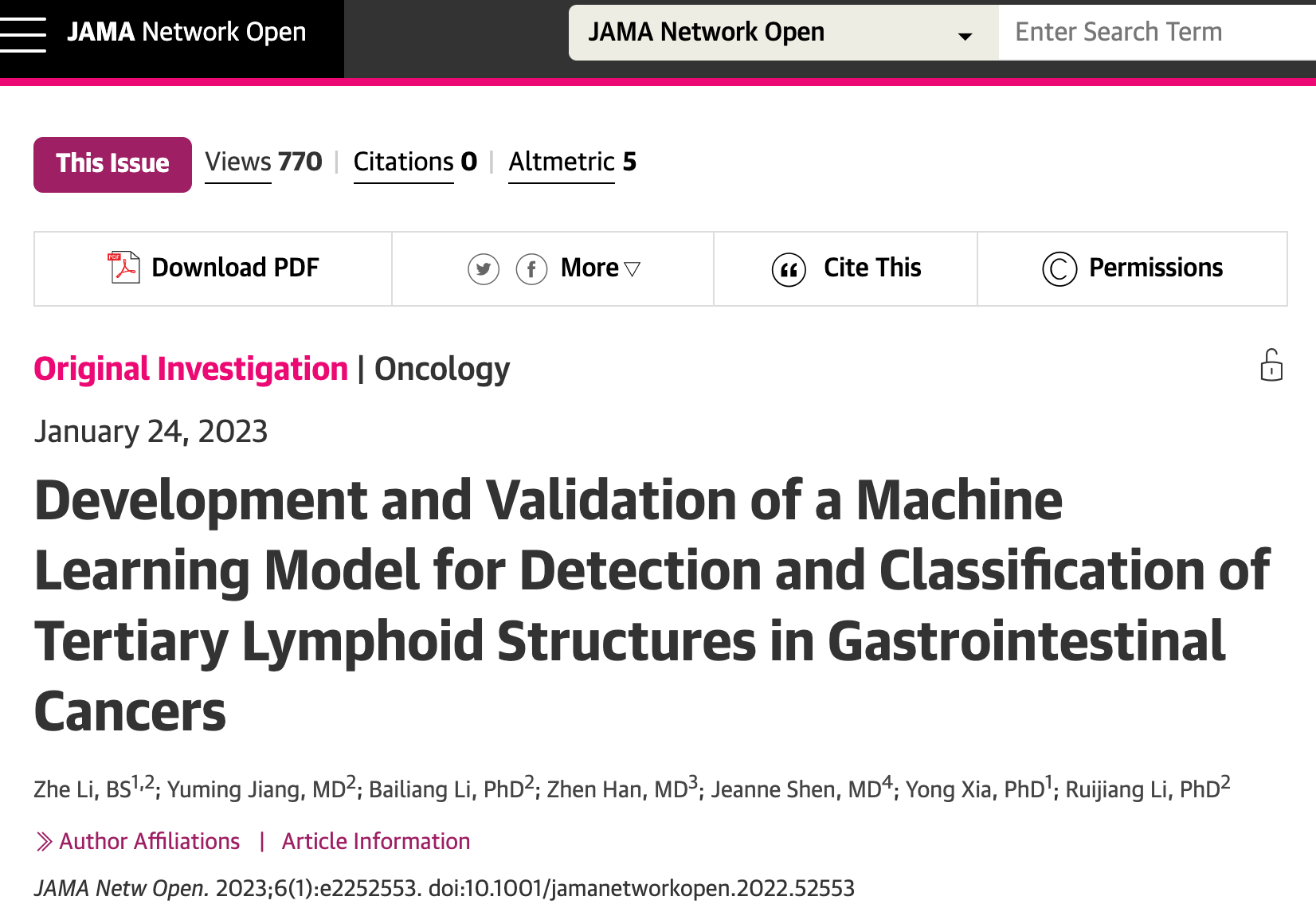 《JAMA Network Open》报道西工大计算机学院夏勇教授课题组最新科研成果-计算机学院